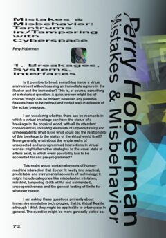 Mistakes & Misbehavior: Tantrums in/Tampering with Cyberspace - V2_ Lab ...